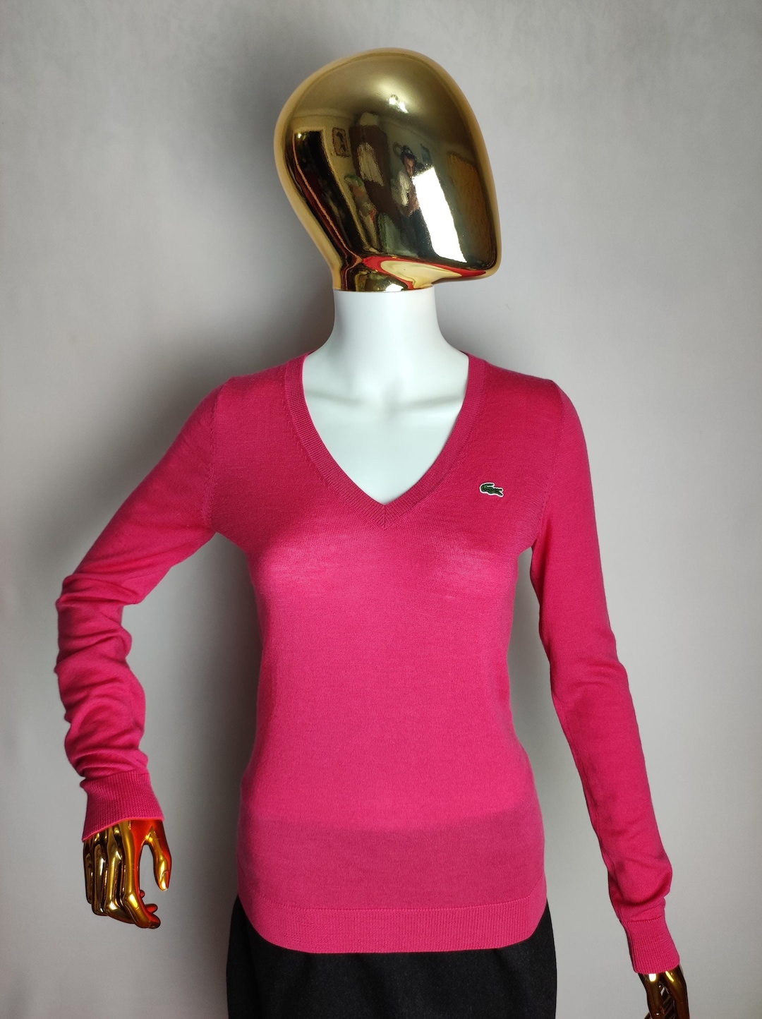 LACOSTE Wool Sweater, Extra Fine Merino Wool Jumper, Alligator ...