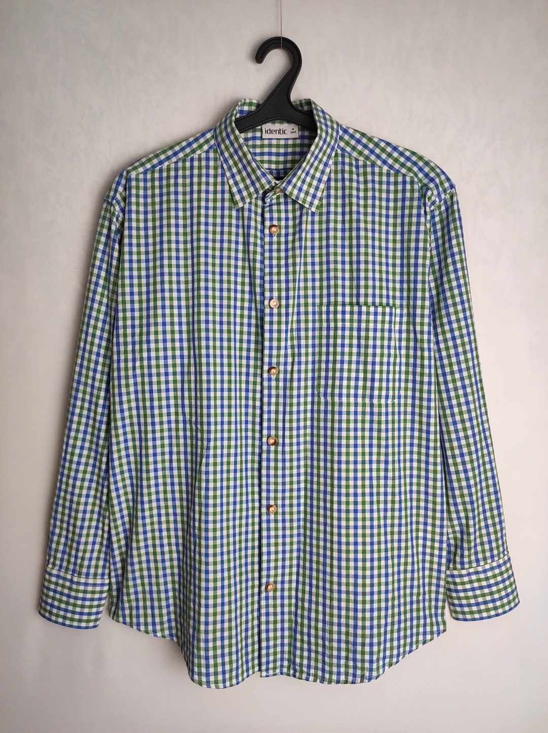 Mens Trachten Shirt, Traditional Alpen Shirt, Long Sleeve Austrian ...