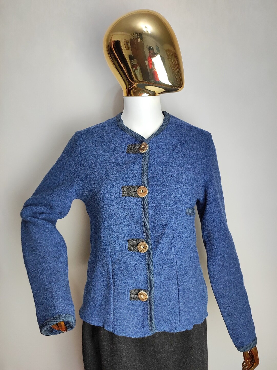 Boiled Wool Jacket, Austrian Wool Cardigan, Oktoberfest Trachten ...