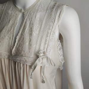 70s CHRISTIAN DIOR LINGERIE Lace Nightgown, Feminine White Silky ...