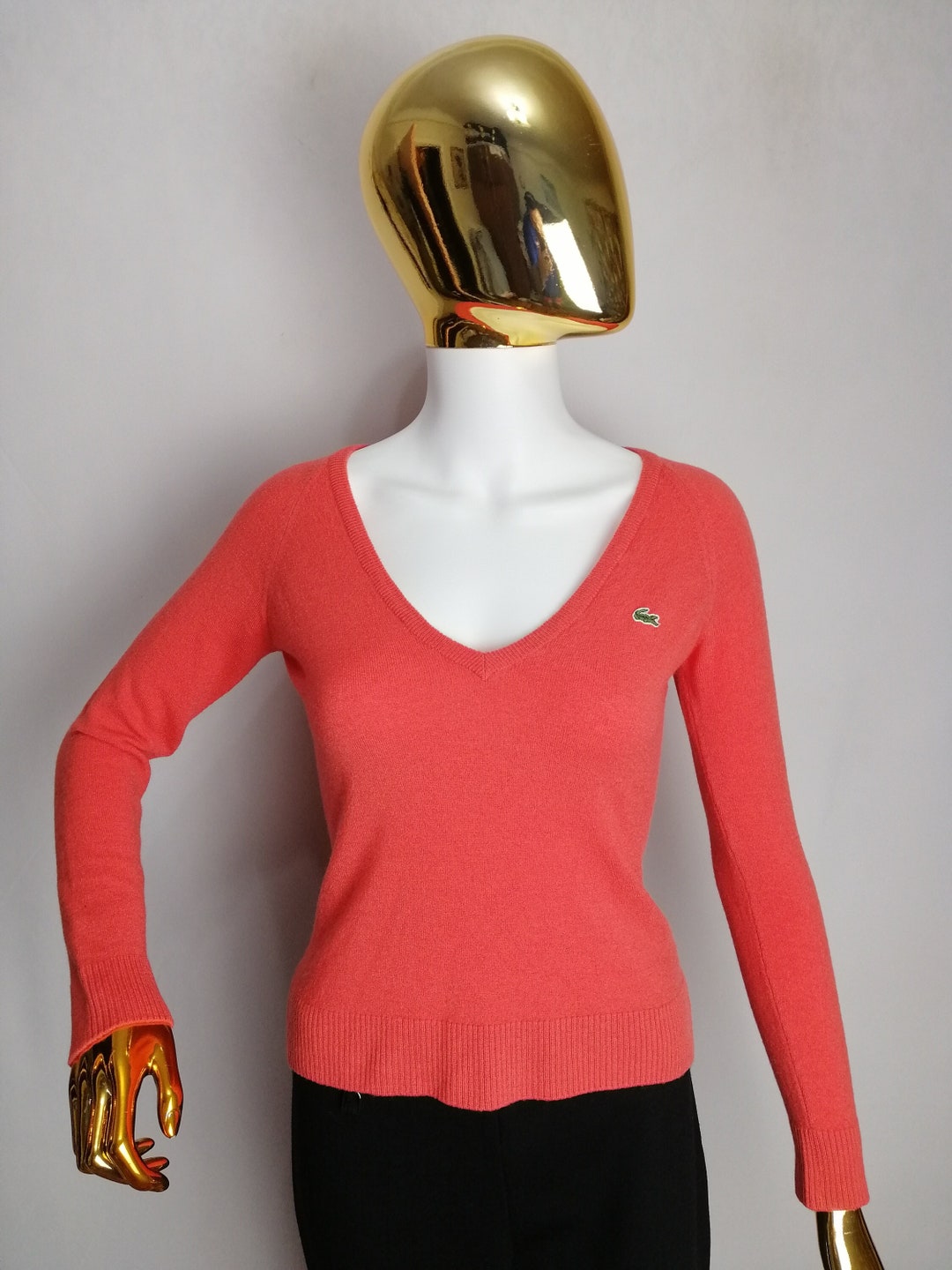 LACOSTE Wool Sweater, Extra Fine Merino Wool Jumper, Alligator ...