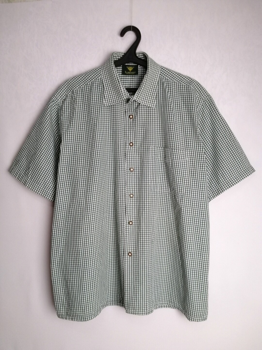 Mens Trachten Shirt, Traditional Alpen Shirt, Short Sleeve Austrian ...