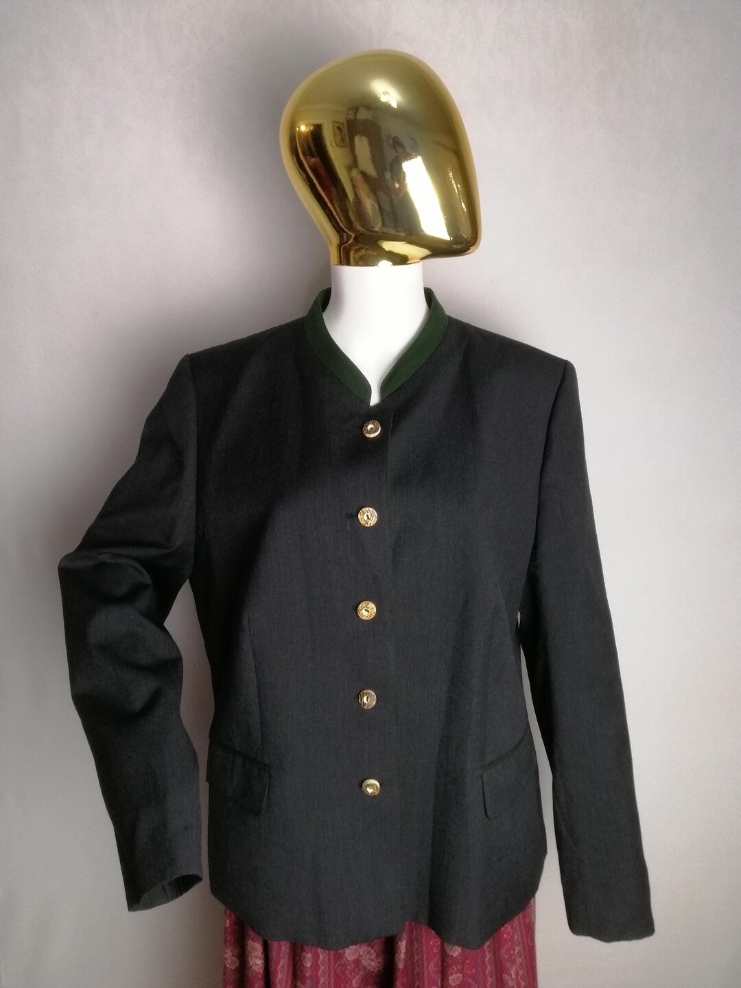 Dirndl Loden Wool Blazer, Oktoberfest Trachten Jacket, Traditional ...