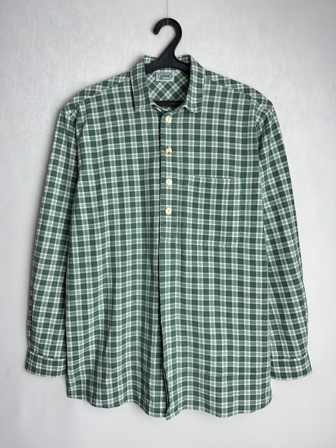 Mens Cotton Trachten Shirt, Traditional Alpen Shirt, Long Sleeve ...