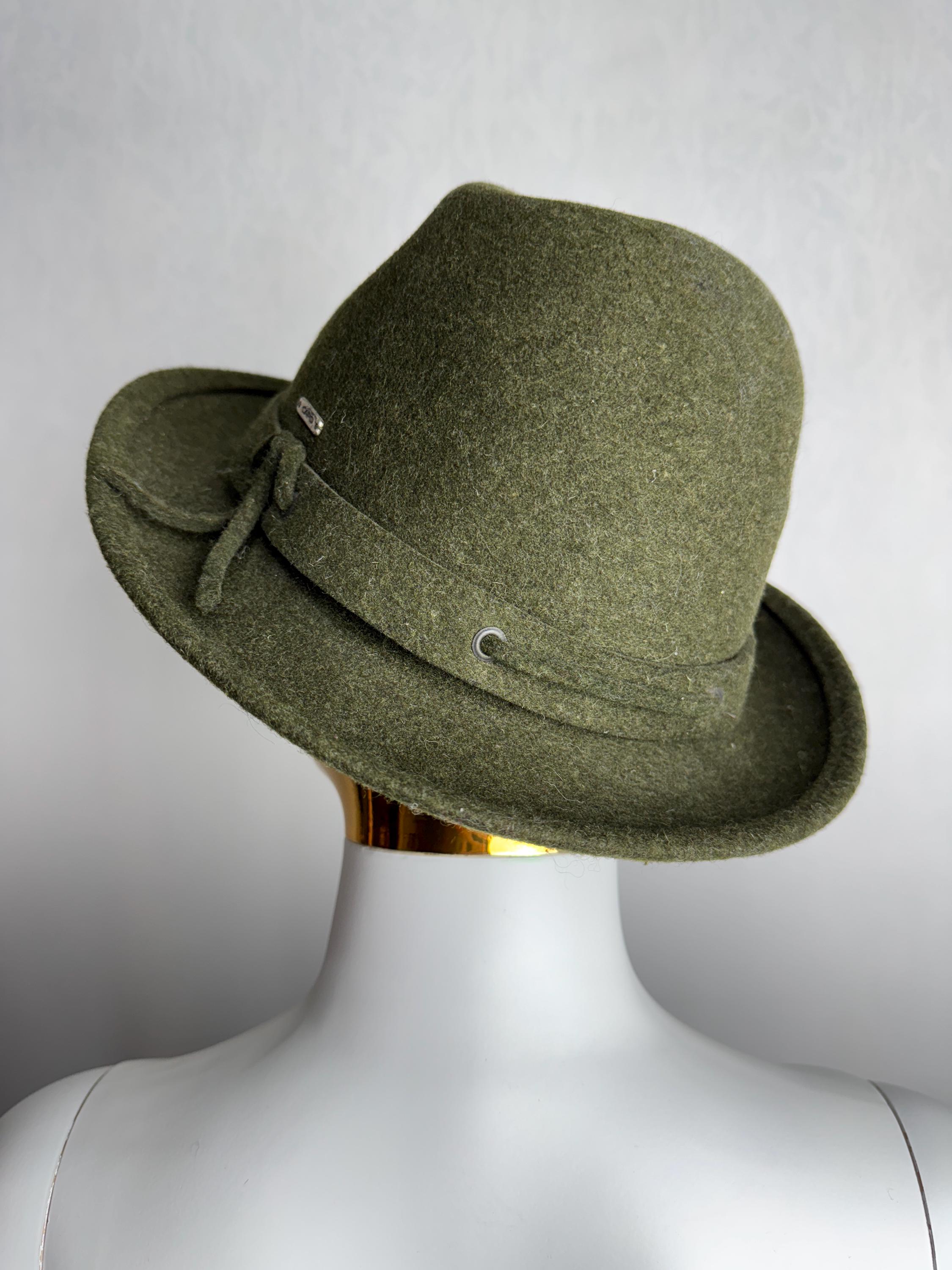 Tyrol Felt Hat, Green Oktoberfest Hat, Austrian Wool Fedora ...