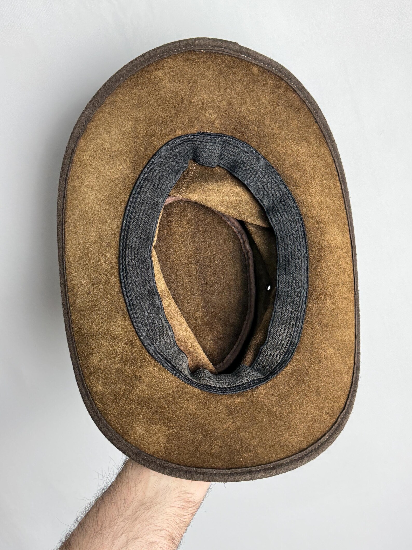 Vintage Leather Outback Hat, Western Cowboy Bush Hat, Braided Band ...