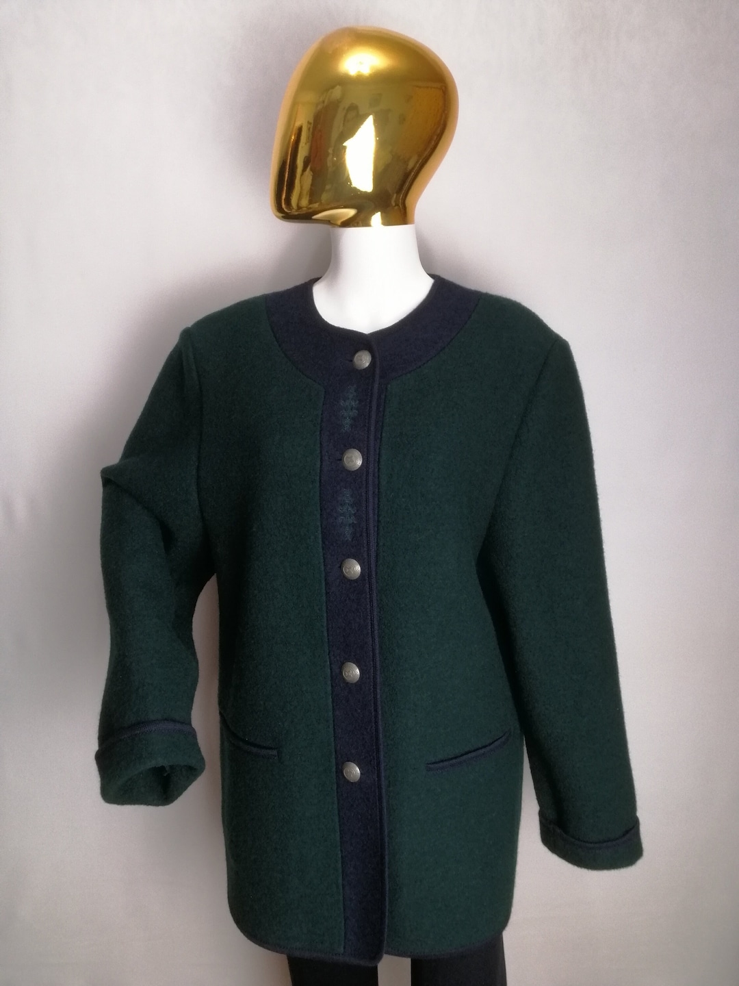 Austrian Boiled Wool Jacket, Oktoberfest Trachten Coat, Tyrol Folk ...