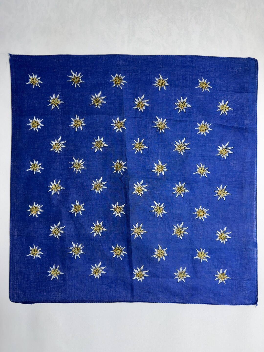 Edelweiss Bandana Scarf, Austrian Floral Square Scarf, Trachten Dirndl ...