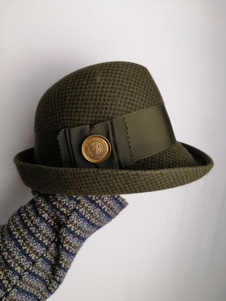 VINTAGE Tyrolean Felt Hat Dirndl Trachten Austrian Wool Fedora Hat ...