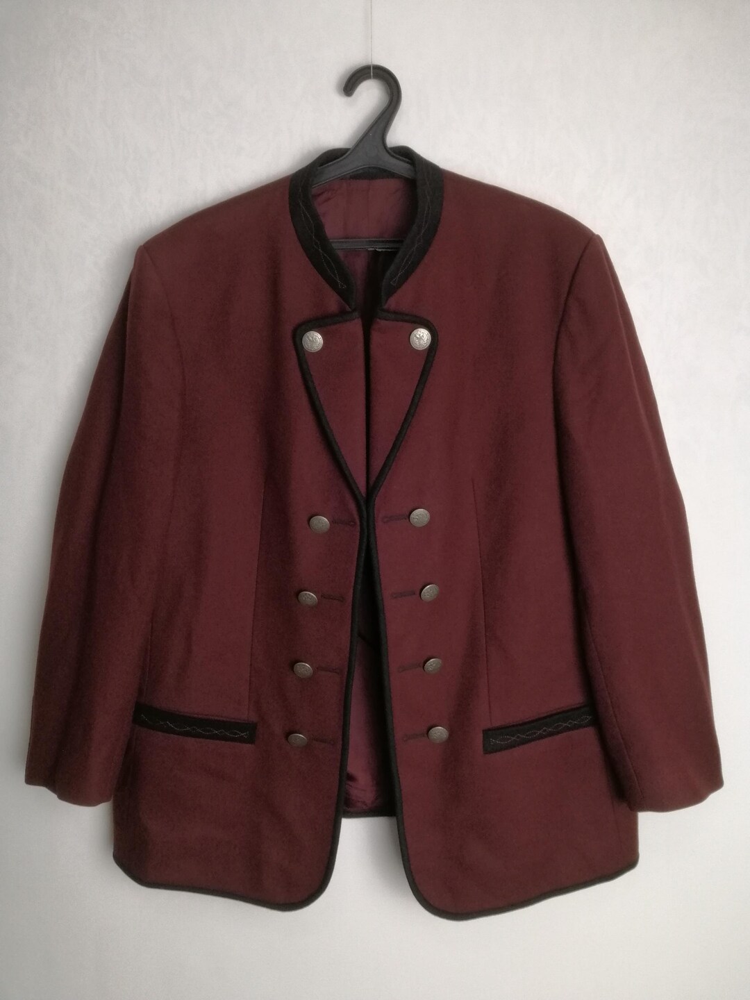 Mens Trachten Jacket, Austrian Loden Wool Jacket, Traditional Tyrol ...