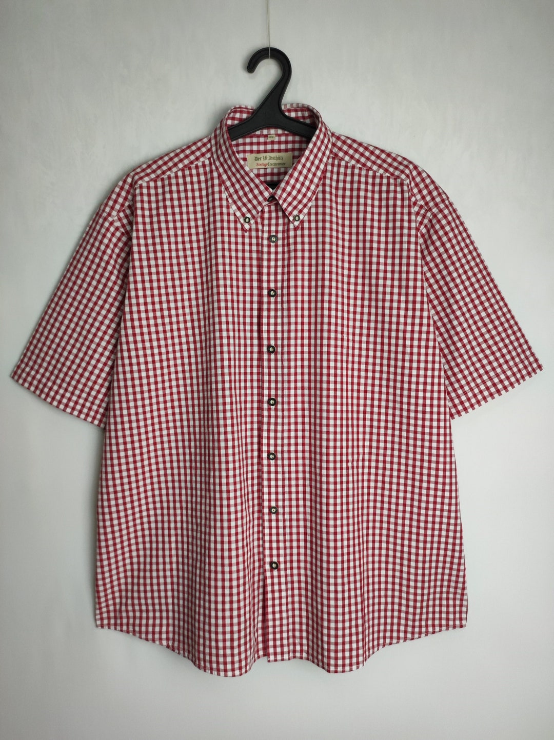 Mens Trachten Shirt, Traditional Alpen Shirt, Short Sleeve Austrian ...