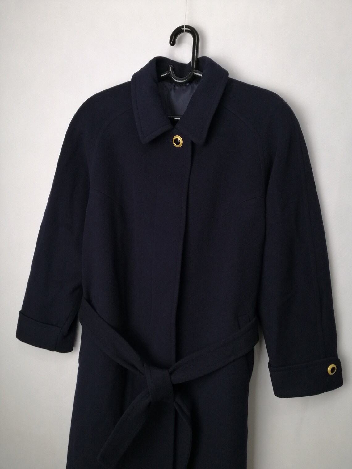 PETER HAHN Vintage Womens Coat Navy Blue Wool Oversized Coat | Etsy