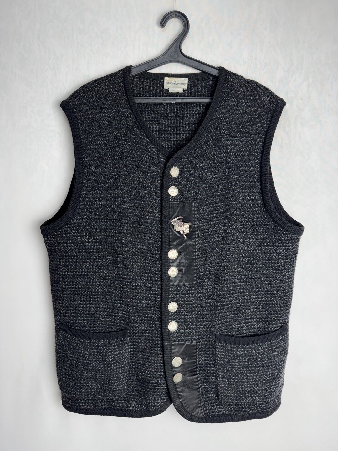 Austrian Wool Blend Vest, Mens Sleeveless Jacket, German Oktoberfest ...