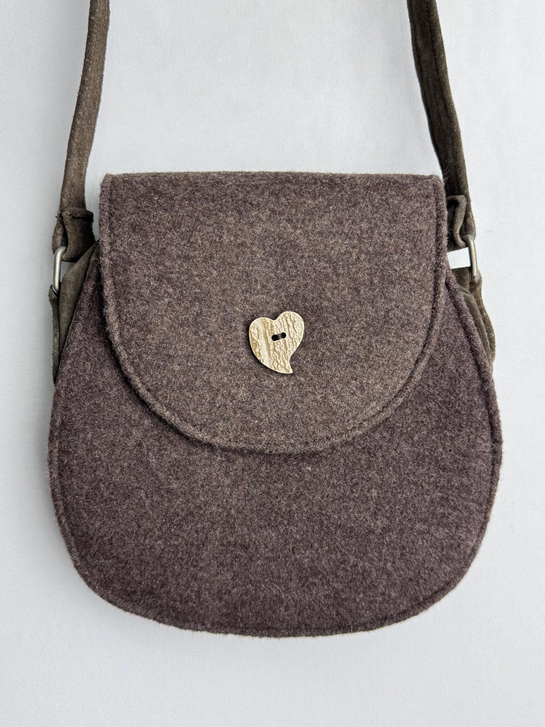 Oktoberfest Wool Felt Purse, Austrian Brown Crossbody Bag, Trachten ...