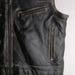 Mens Quilted Leather Vest, Motorcycle Sleeveless Jacket, Black Leather ...