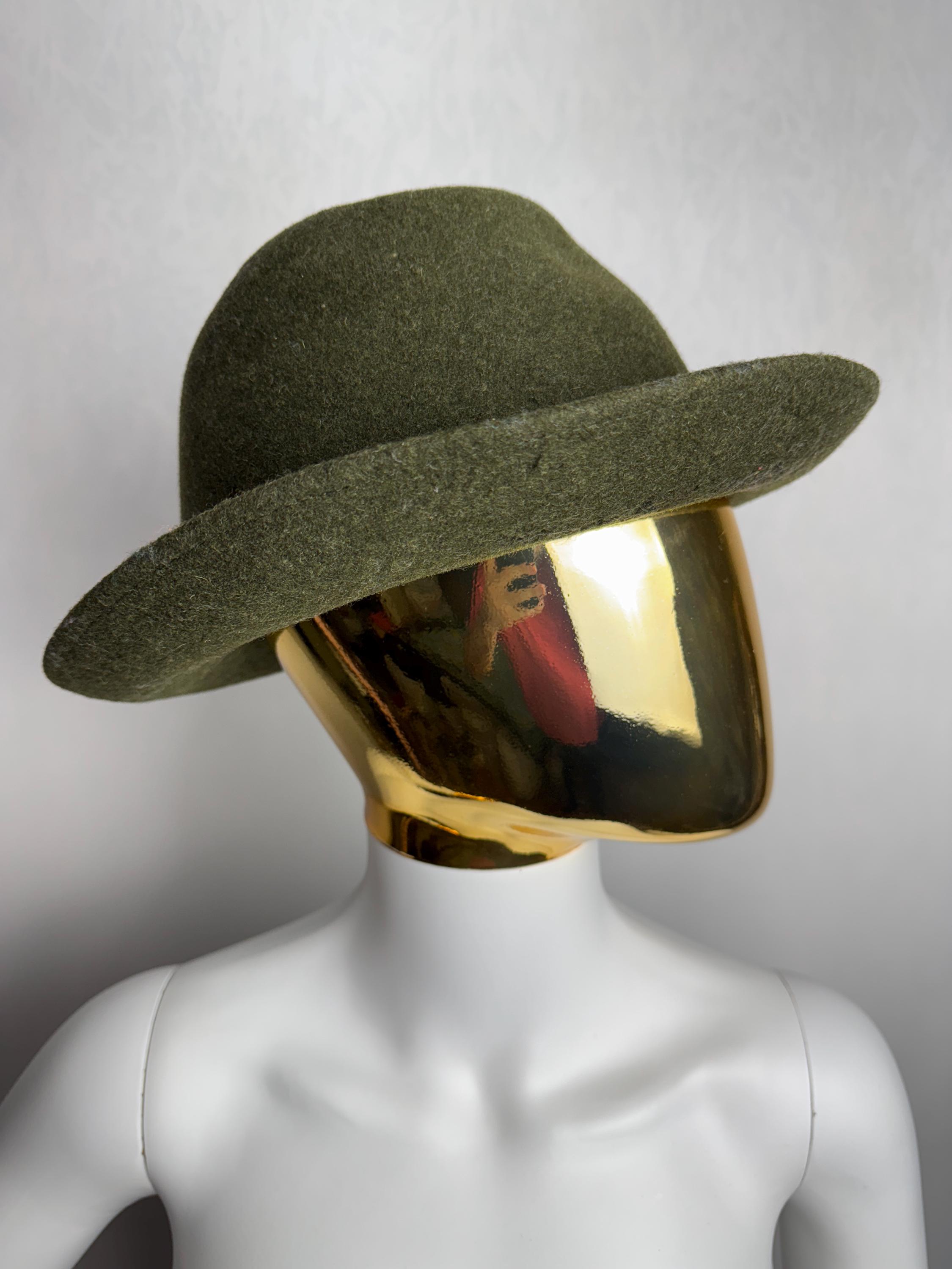 Tyrol Felt Hat, Green Oktoberfest Hat, Austrian Wool Fedora ...