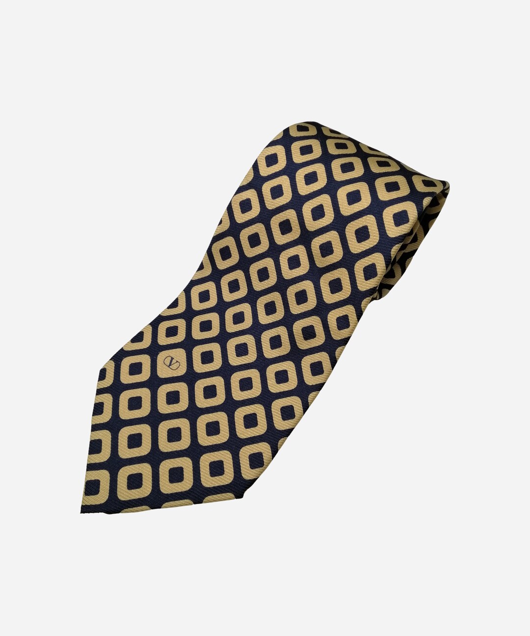 VALENTINO Silk Tie, Geometric Pattern Necktie, Italian Statement Tie ...