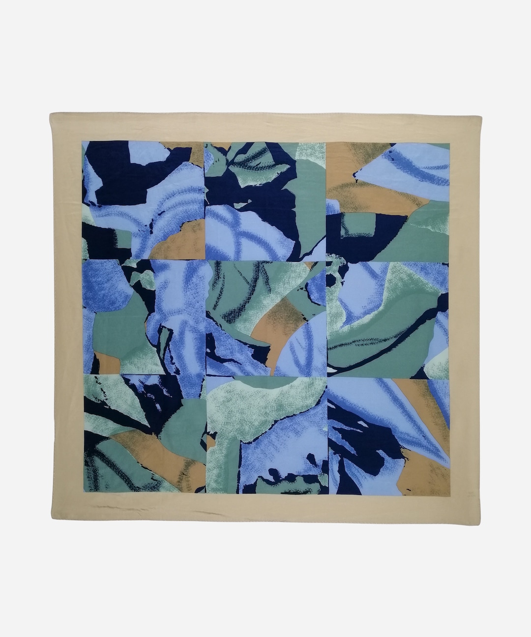 VINTAGE Silk Scarf, 90s Large Head Scarf, Abstract Print Square Scarf ...