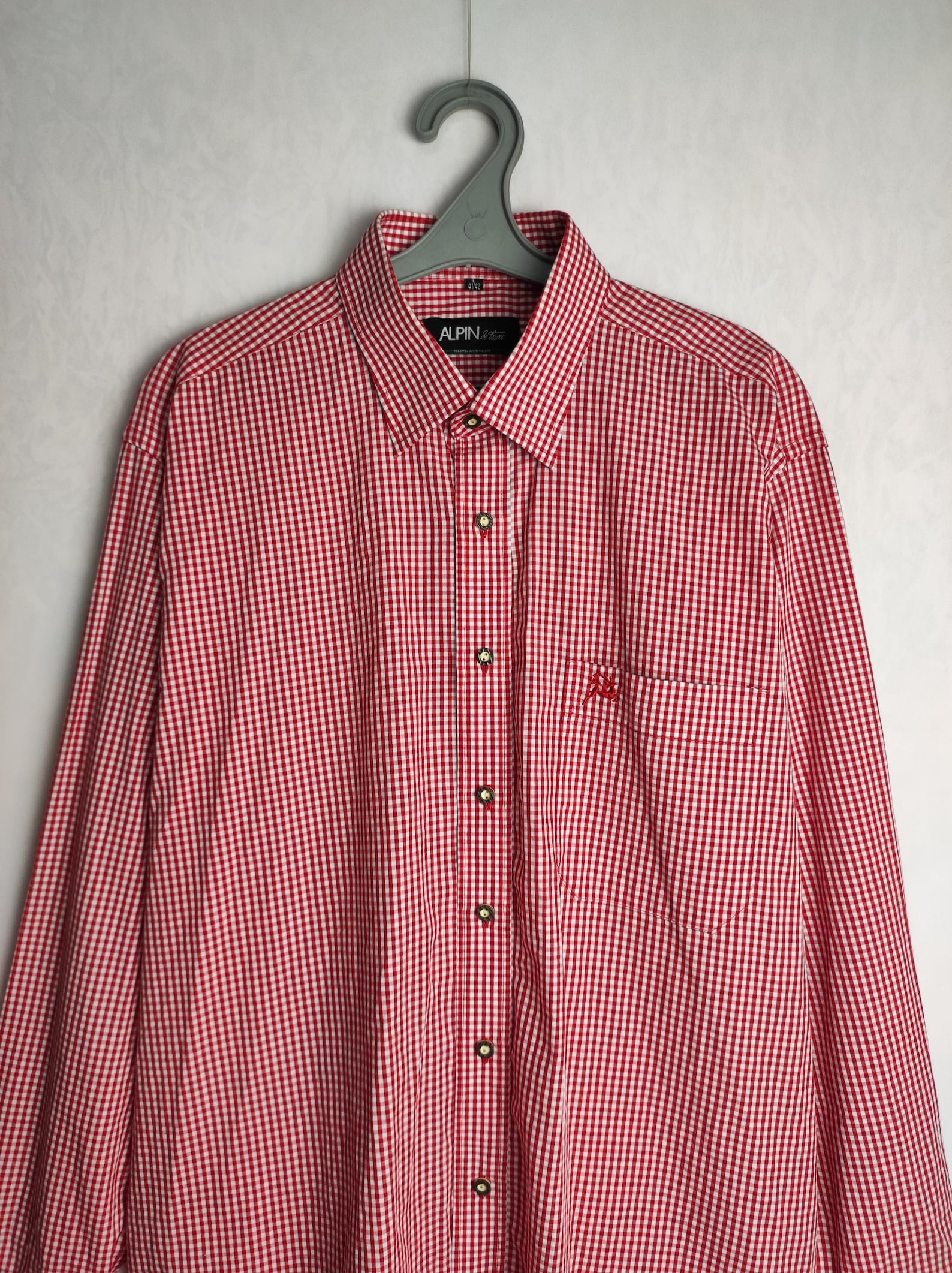 Mens Trachten Shirt, Traditional Alpen Shirt, Long Sleeve Austrian ...
