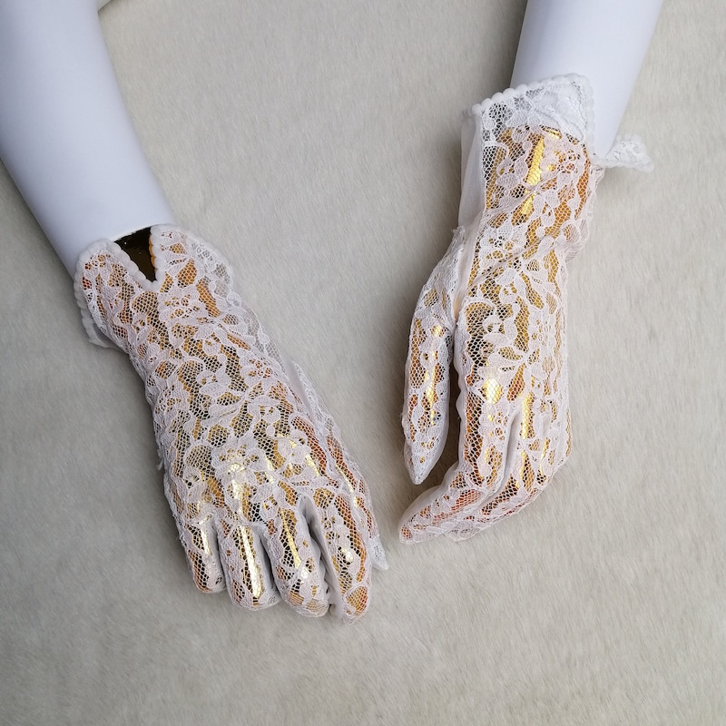 White Lace Gloves - Etsy