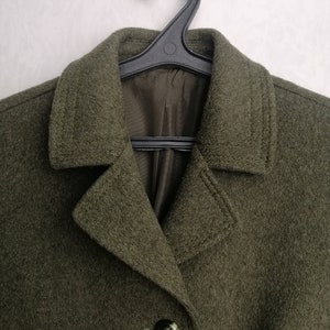 Loden Wool Coat, Womens Austrian Wool Jacket, Green Trachten Overcoat ...
