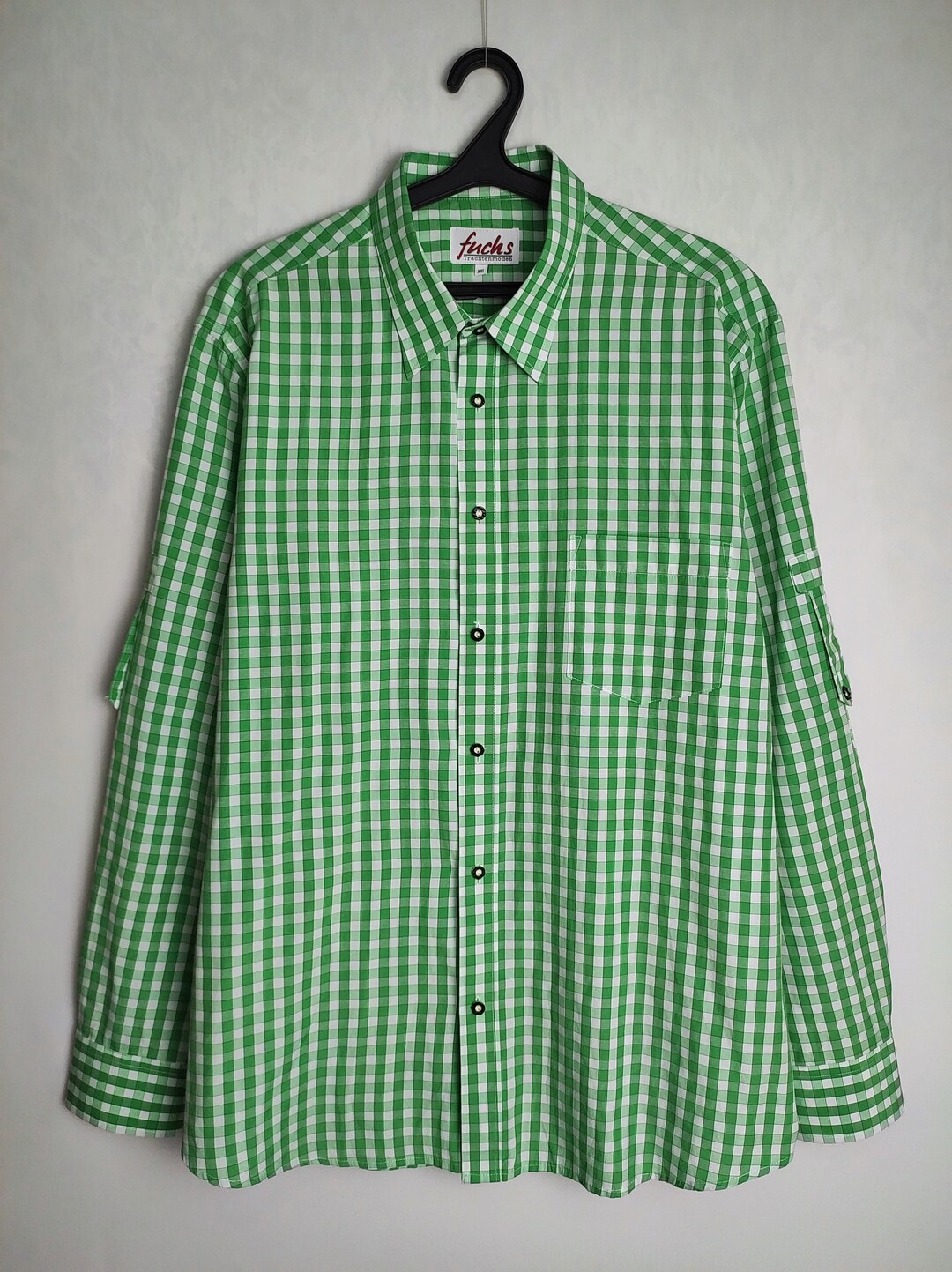 Mens Trachten Shirt, Traditional Alpen Shirt, Long Sleeve Austrian ...