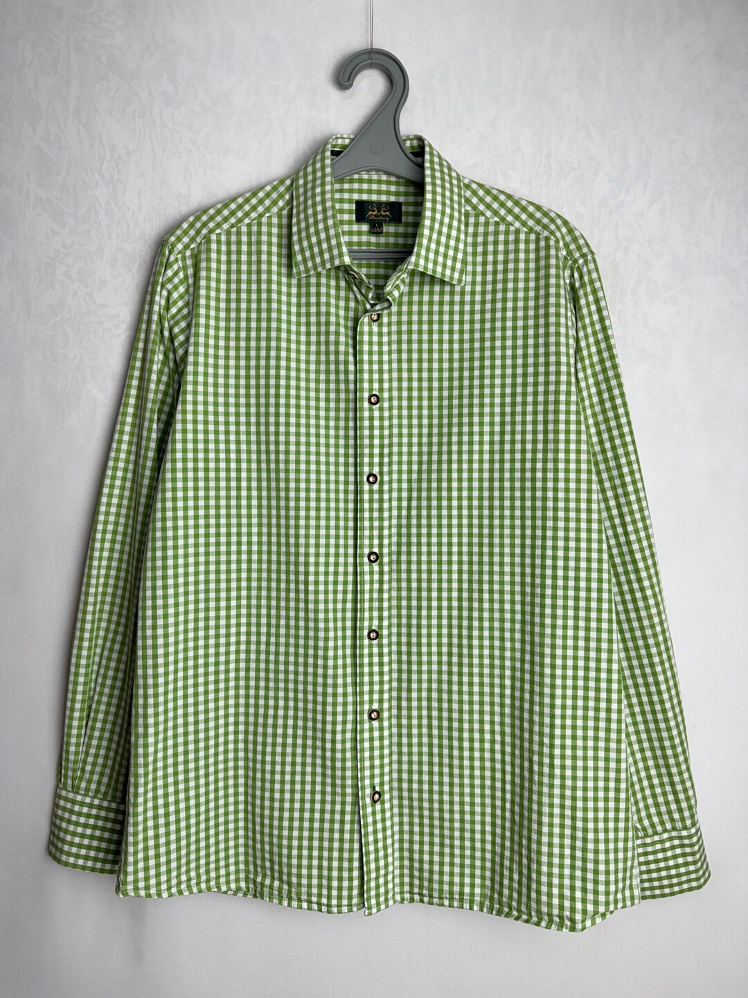 Mens Trachten Shirt, Traditional Alpen Shirt, Long Sleeve Austrian ...