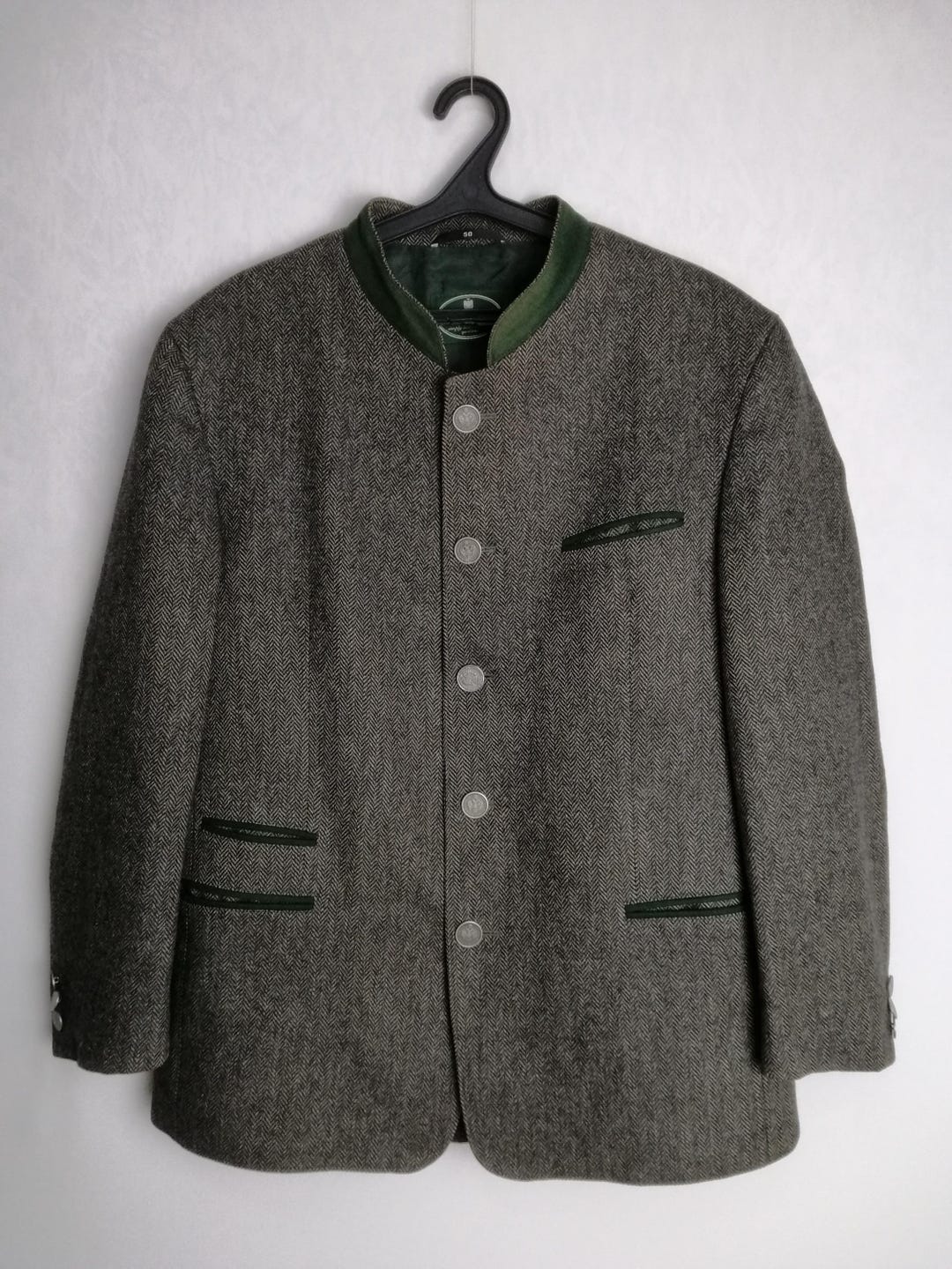 Mens Trachten Jacket, Austrian Loden Wool Jacket, Traditional Tyrol ...