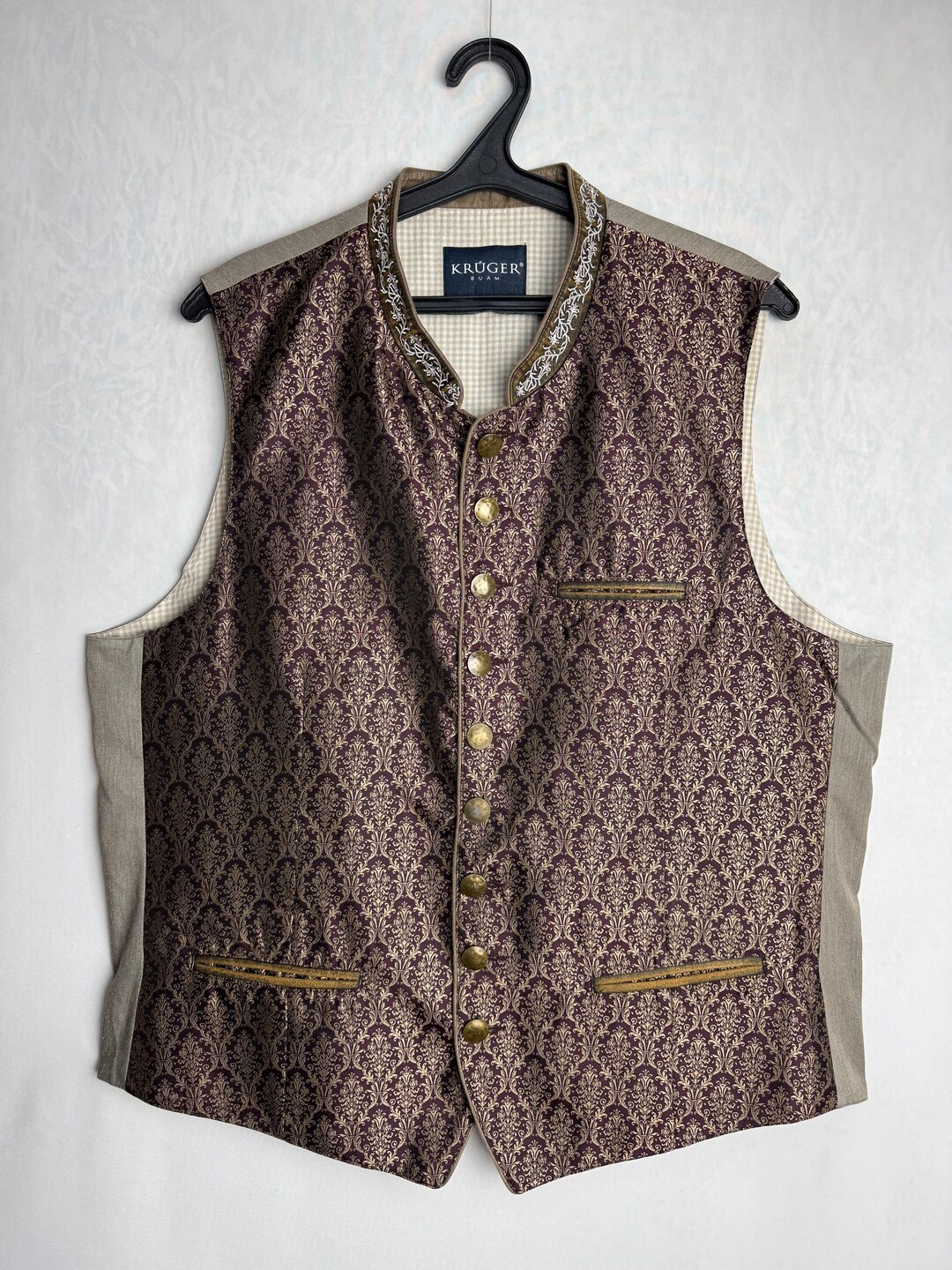 Mens Austrian Vest, Traditional Bavarian Waistcoat, German Oktoberfest ...