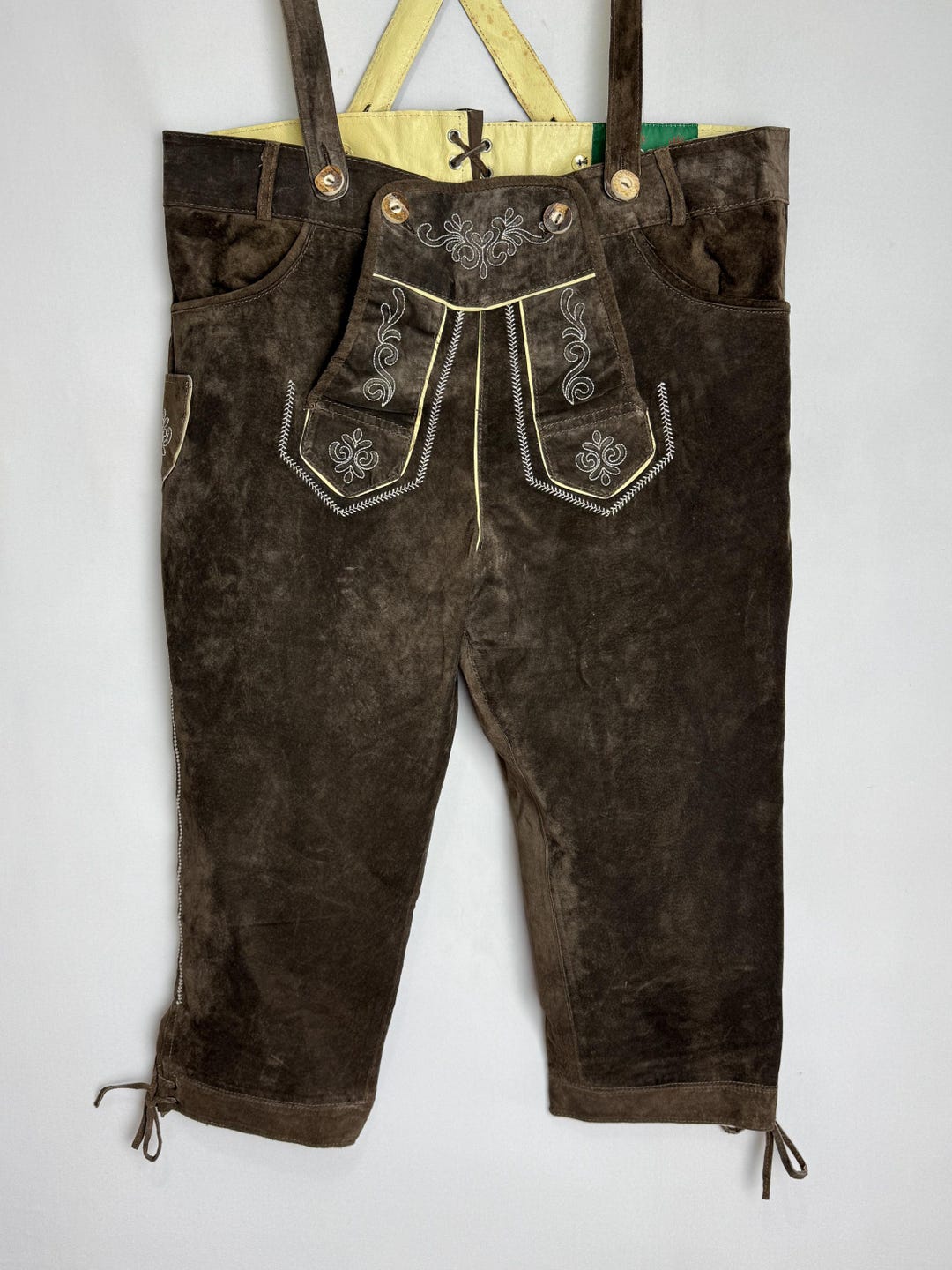 Lederhosen Mens Shorts, Real Leather Trachten Shorts, Traditional ...