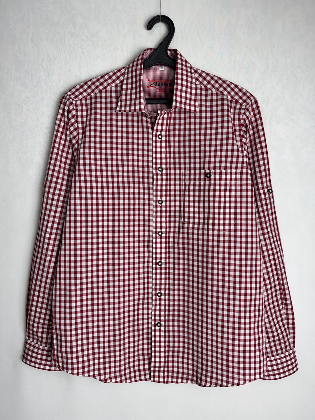 Mens Trachten Shirt, Traditional Alpen Shirt, Long Sleeve Austrian ...