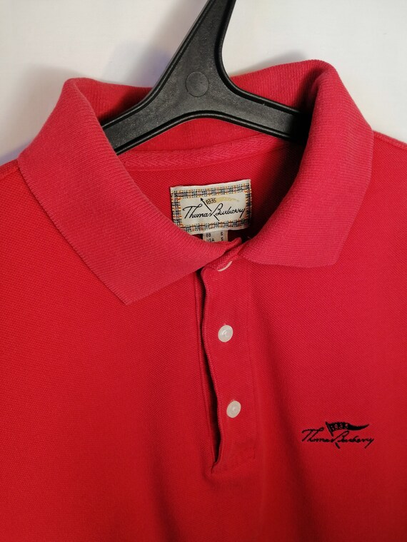 THOMAS BURBERRY Vintage Mens Polo Shirt 90s Burberrys… - Gem