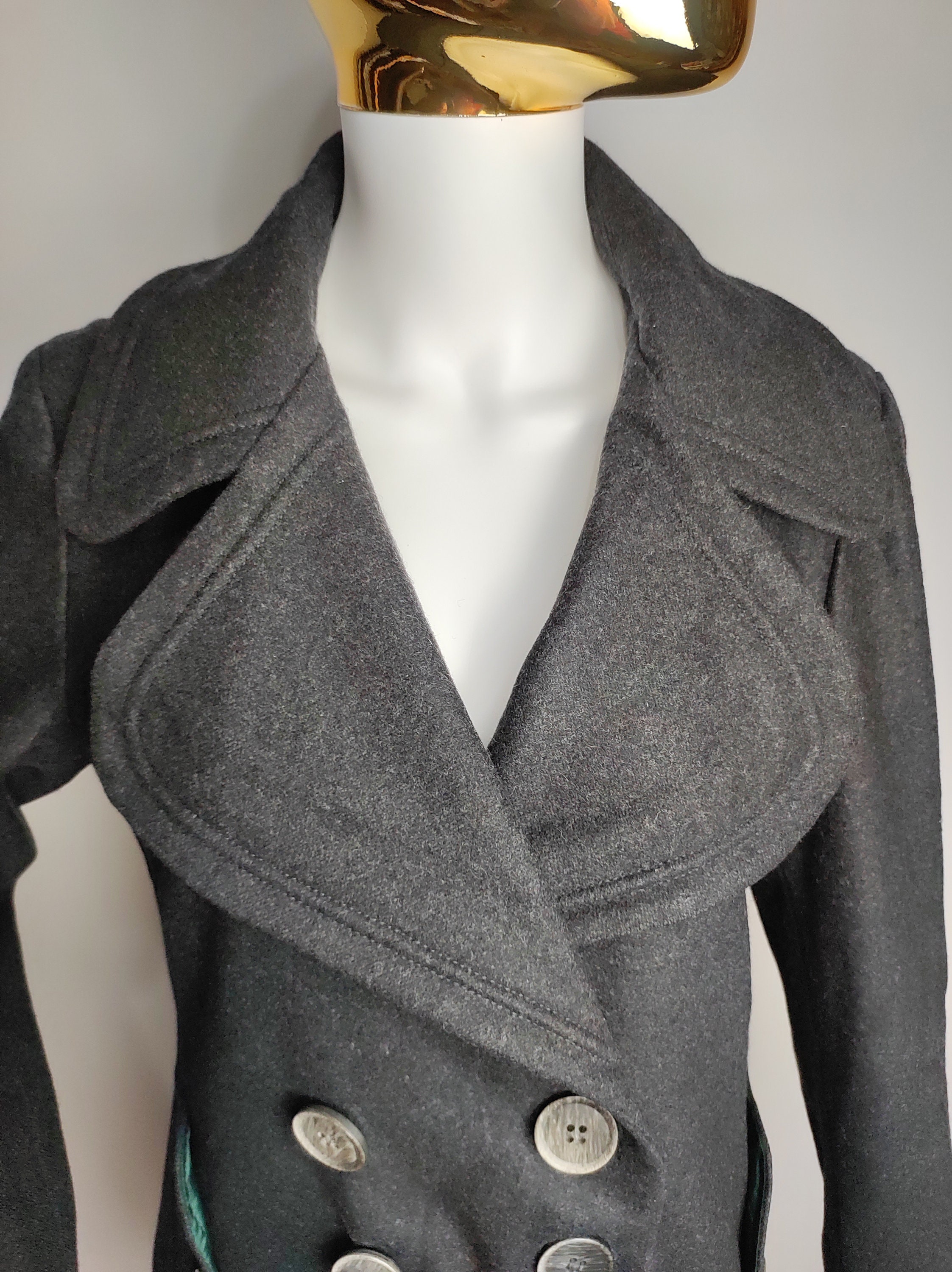 THOMAS BURBERRY Womens Wool Coat, 90s Burberrys of London THOMAS BURBERRY Womens Wool Coat, 90s Burberrys of London