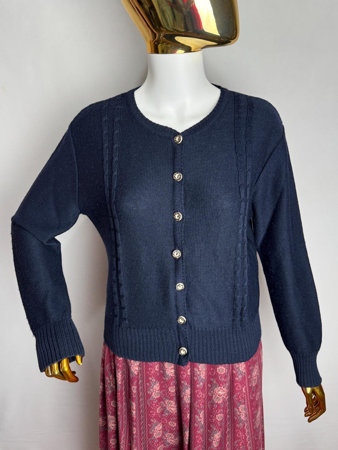 Austrian Wool Cardigan, Dirndl Folk Cardigan, Traditional Trachten ...