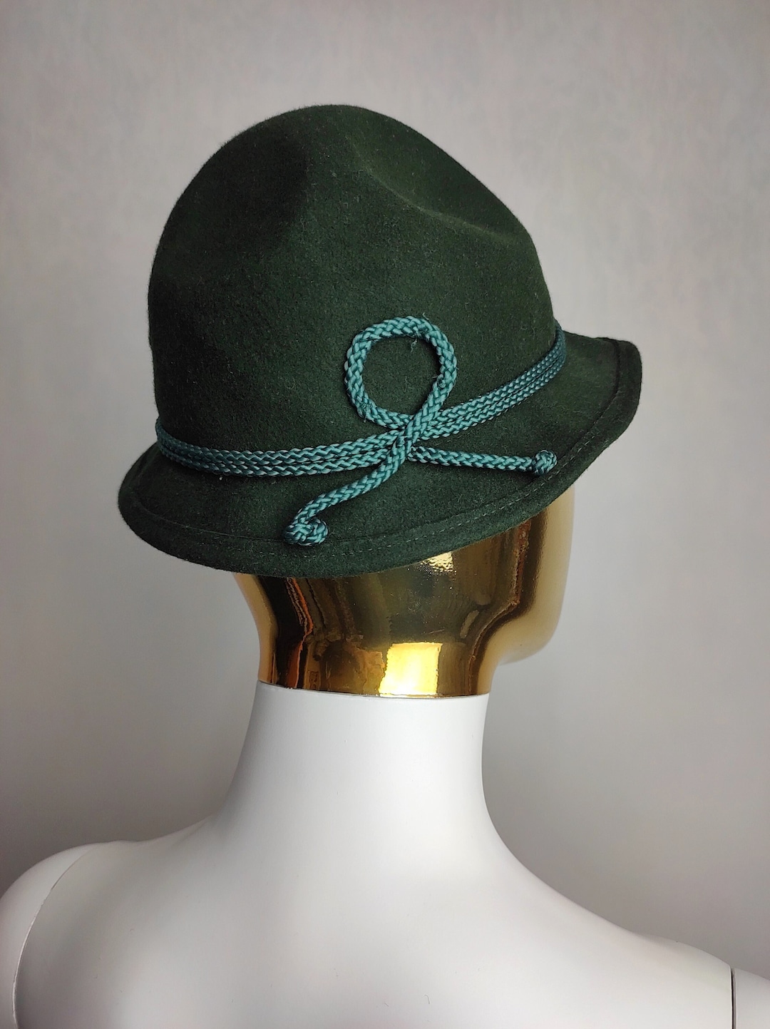 Tyrol Felt Hat, Green Oktoberfest Hat, Austrian Wool Fedora ...
