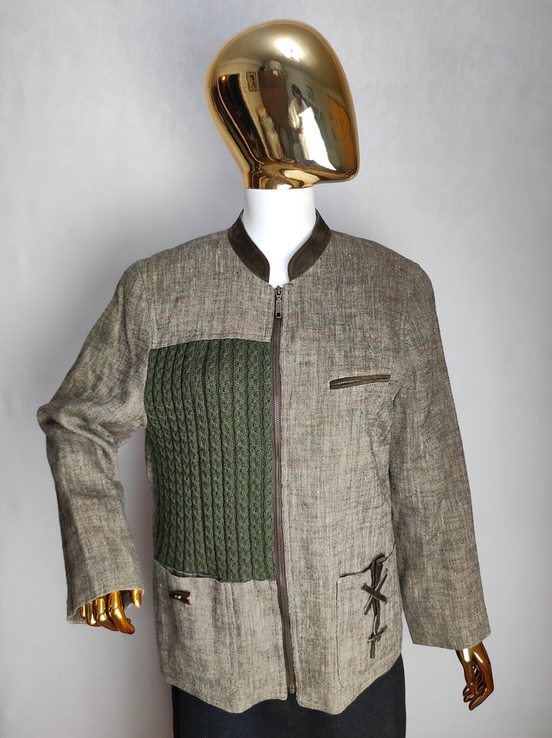 H.MOSER Linen Dirndl Jacket, Oktoberfest Trachten Jacket, Traditional ...