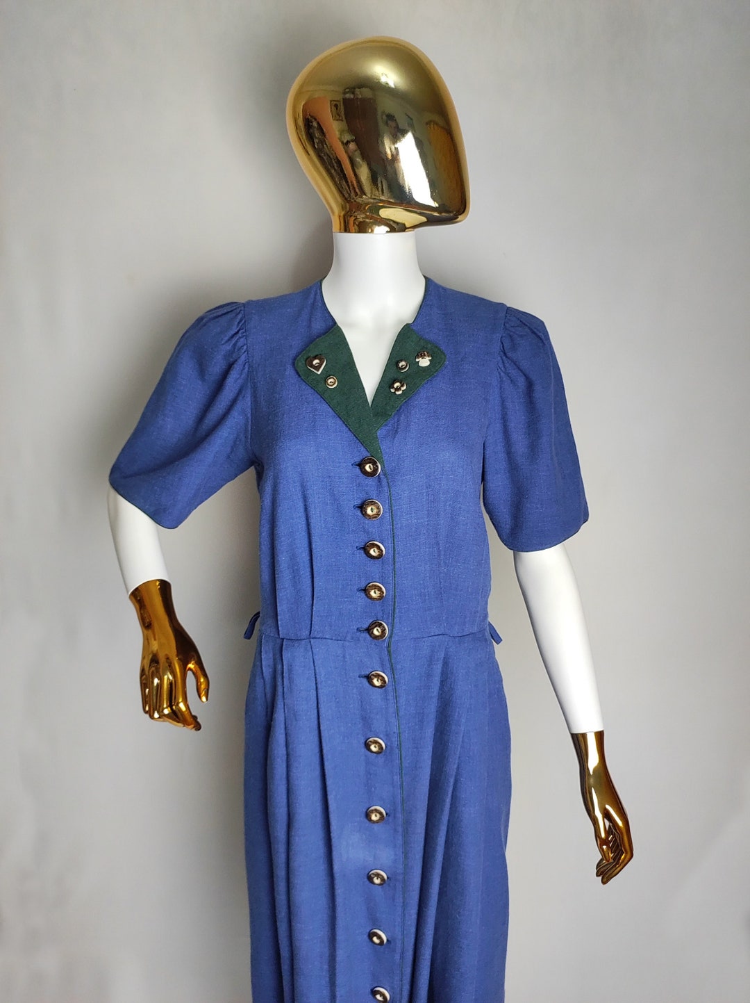 H.MOSER Linen Blend Dress, Trachten Dirndl Dress, Traditional Austrian ...