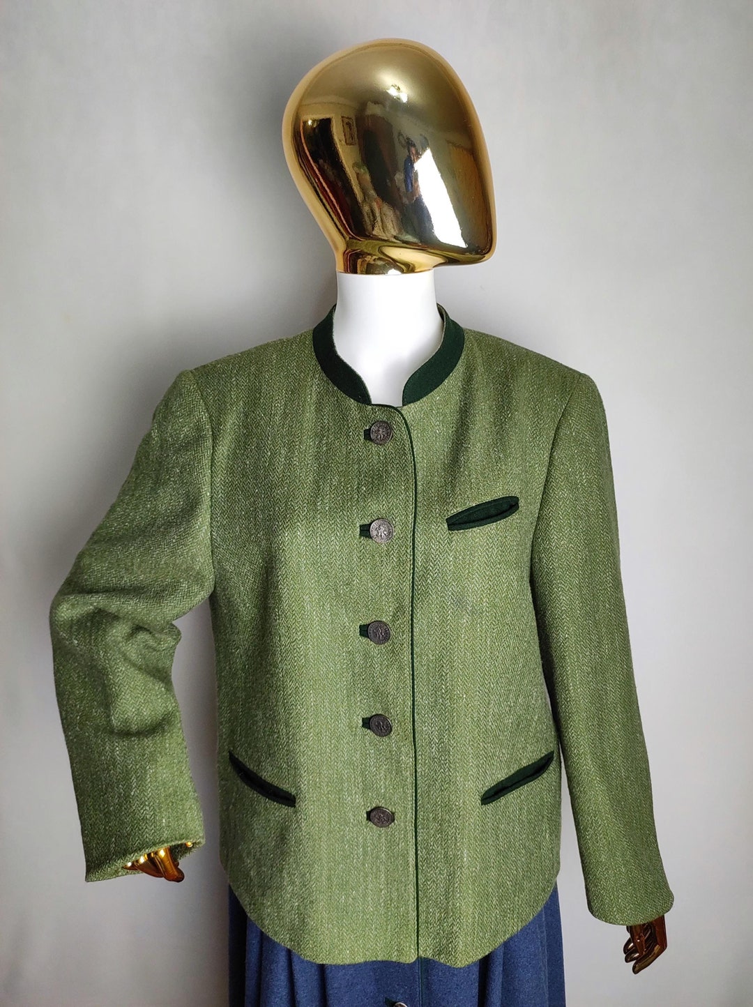 Dirndl Wool Blazer, Oktoberfest Trachten Jacket, Traditional Austrian ...