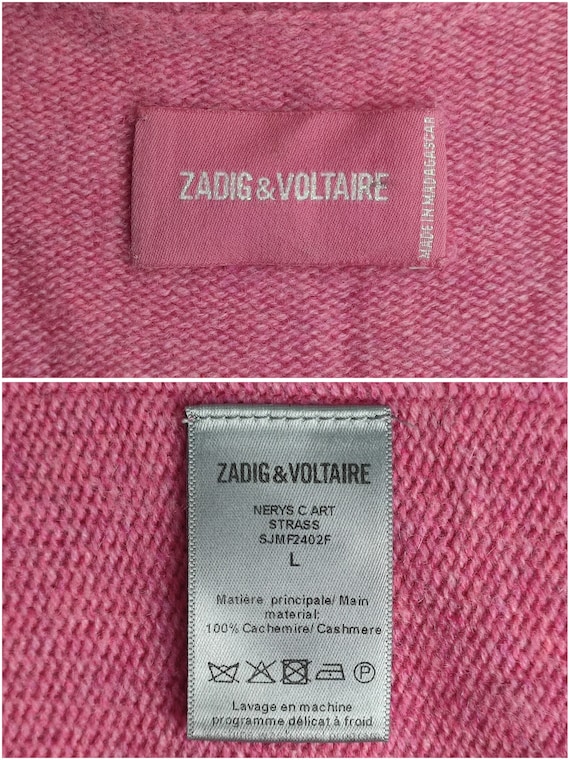 ZADIG & VOLTAIRE Cashmere Cardigan, Pure Cashmere Pin… - Gem