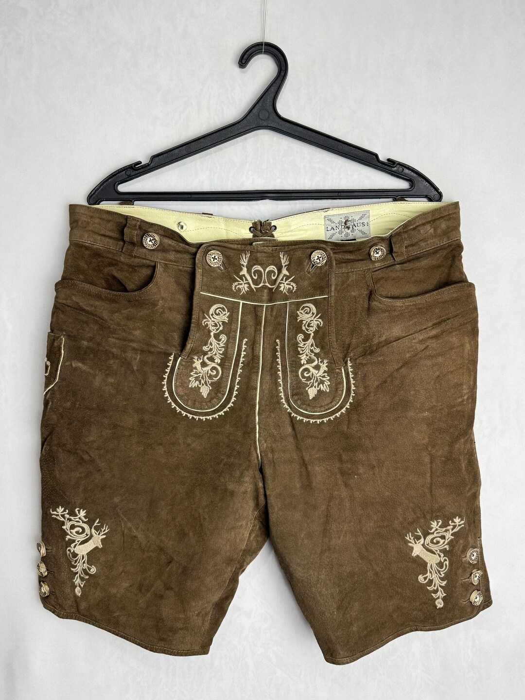 Lederhosen Mens Shorts, Real Leather Trachten Shorts, Traditional ...