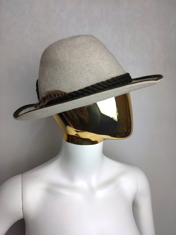 Tyrol Felt Hat, Oktoberfest Feather Hat, Austrian Woo… - Gem