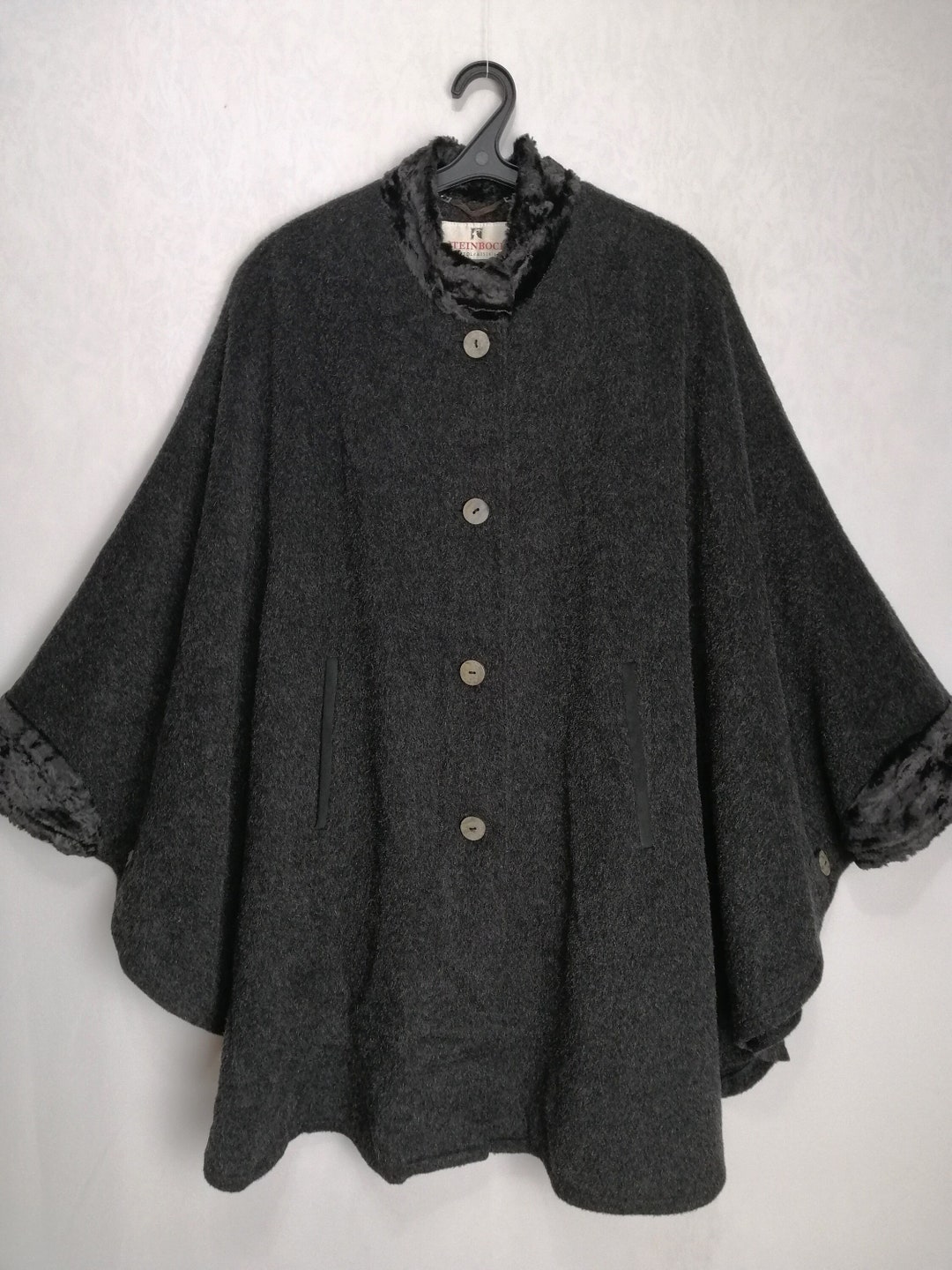 STEINBOCK Wool Cape, Austrian Trachten Coat, Oversized Dirndl Wrap ...