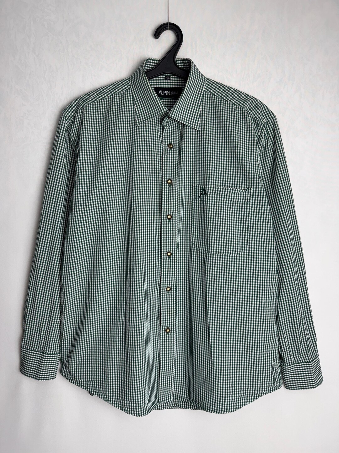Mens Trachten Shirt, Traditional Alpen Shirt, Long Sleeve Austrian ...
