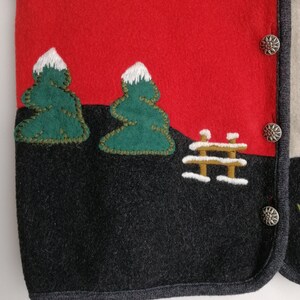 Austrian Boiled Wool Vest, 80s Trachten Dirndl Vest, Oktoberfest ...