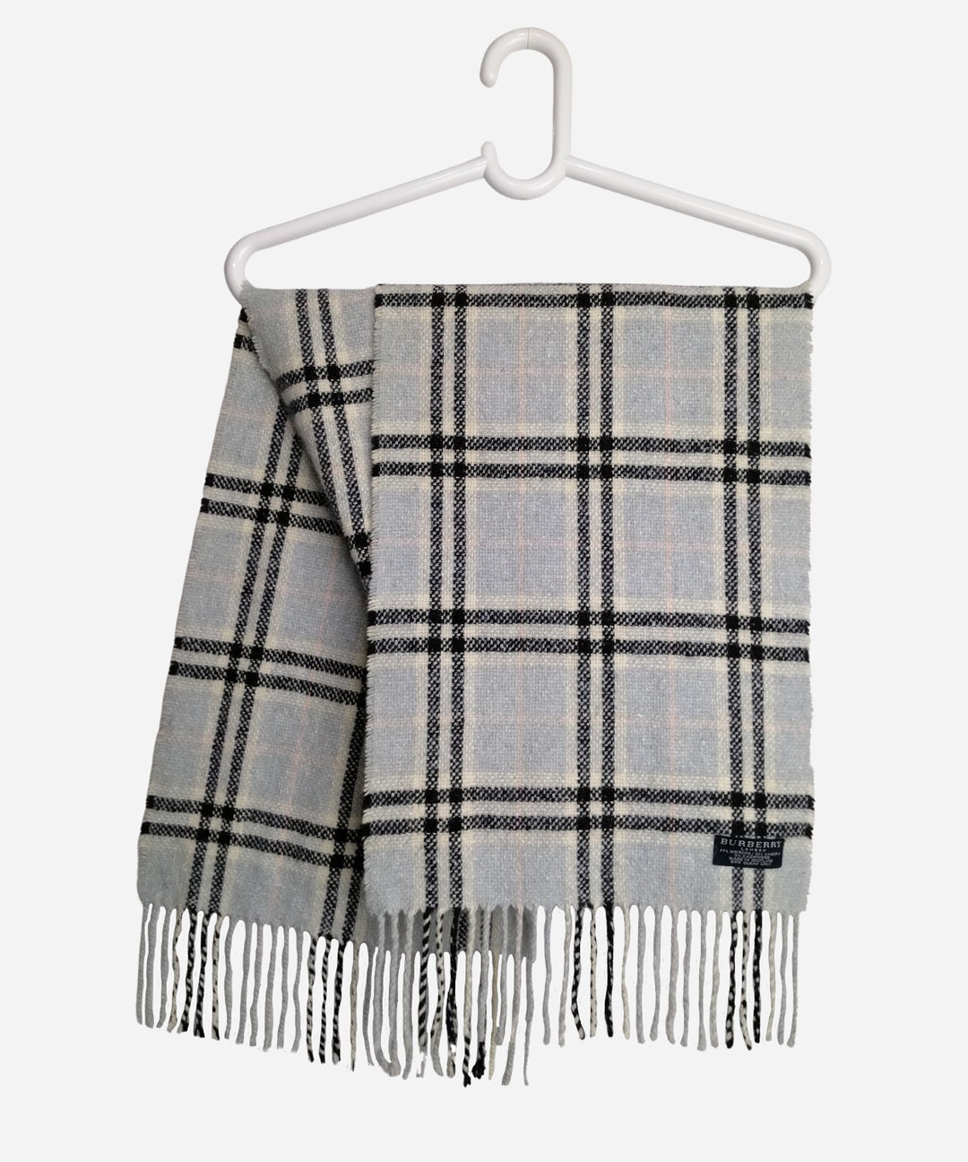BURBERRY Wool Scarf, Authentic Burberrys of London Muffler Scarf, Made ...