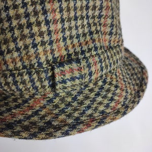 FAILSWORTH Tweed Hat, Clansman Checked Bucket Hat, Houndstooth Wool ...