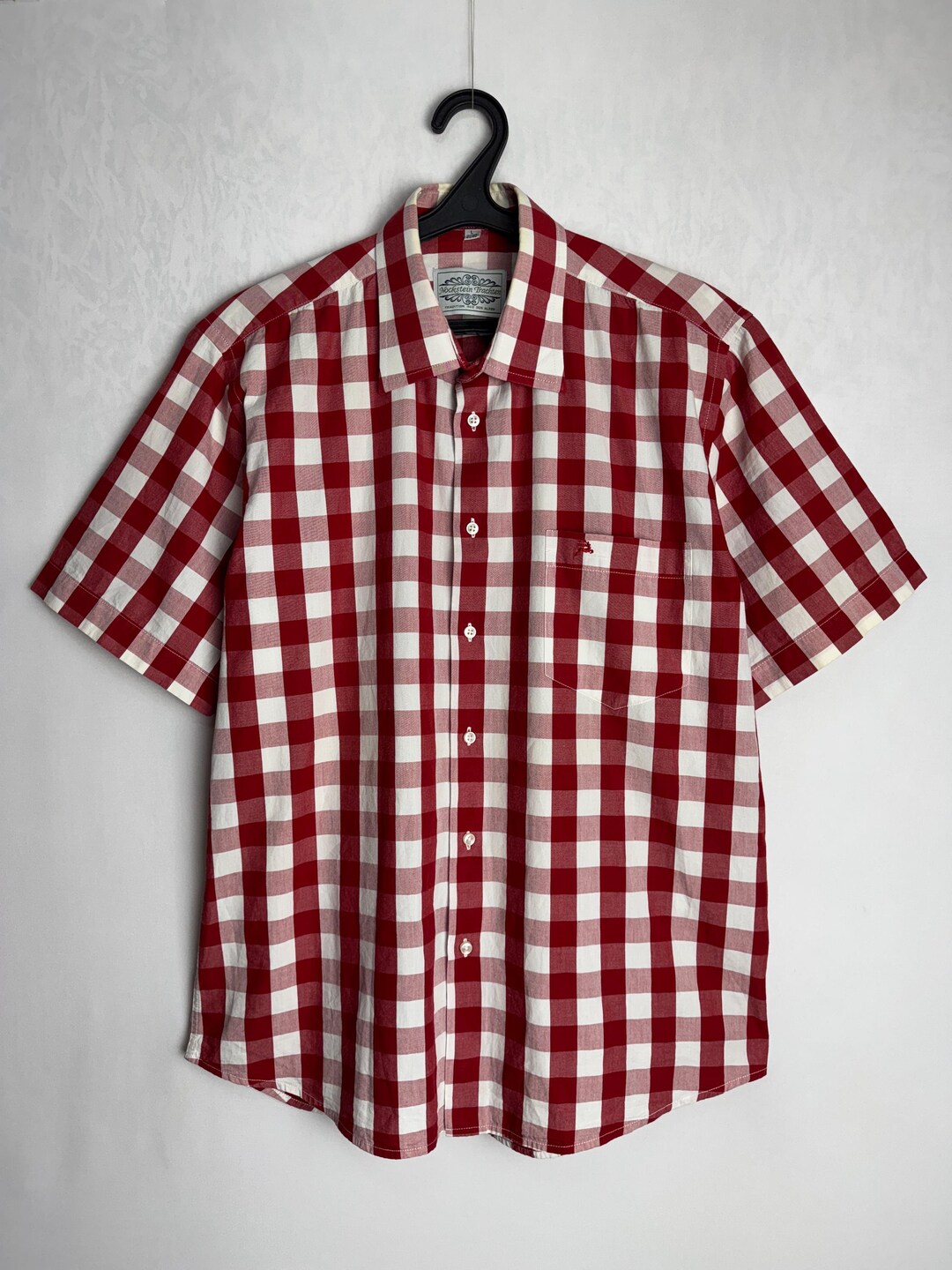 Mens Trachten Shirt, Traditional Alpen Shirt, Short Sleeve Austrian ...