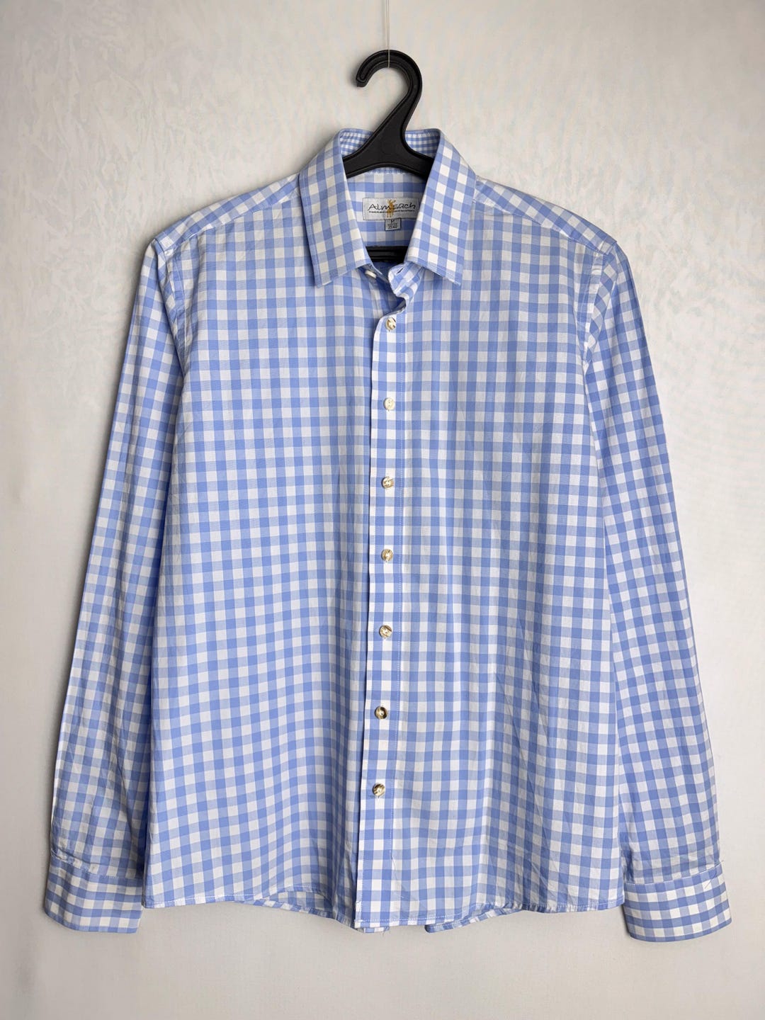 Mens Cotton Trachten Shirt, Traditional Alpen Shirt, Long Sleeve ...