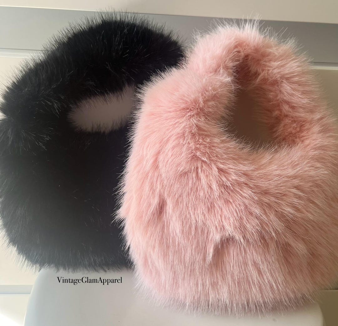 Faux Fur Mini Bag (13 X 3 X 8.5) - Etsy