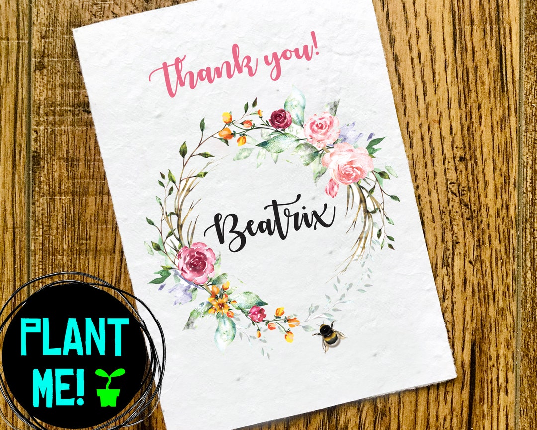 Plantable Seed Paper Greetings Card Wildflower Eco Recycled - Etsy